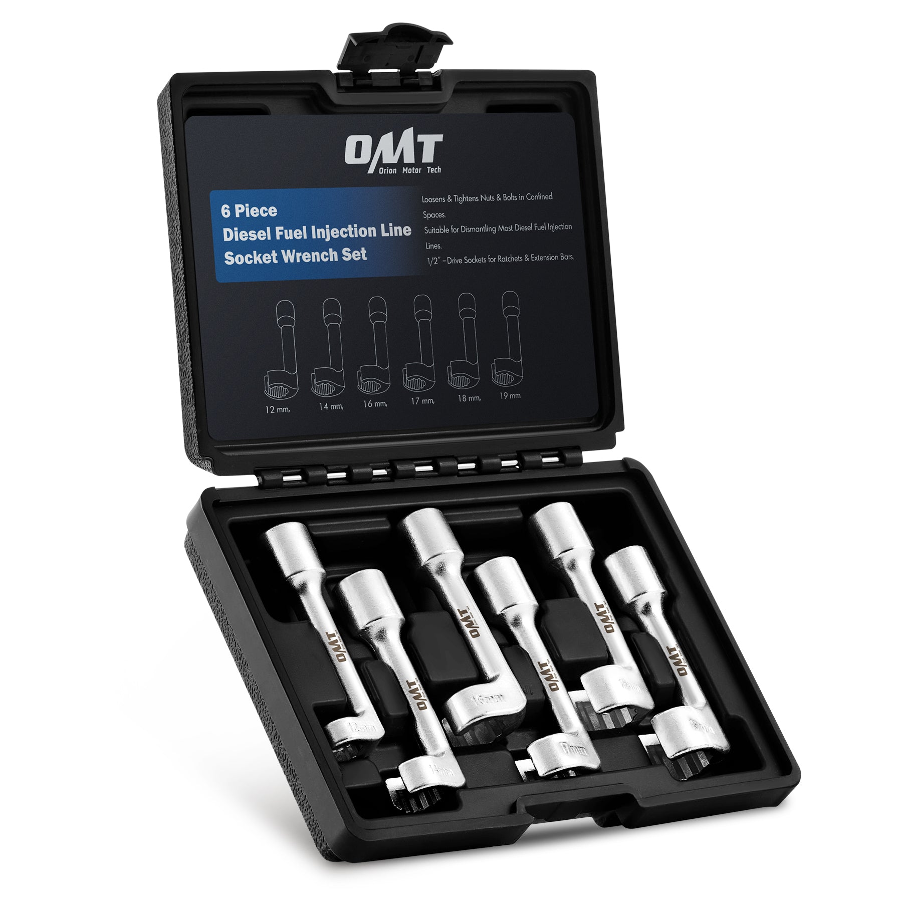 10pc 1/2" Drive Torque Limiting Extension Bar Set - Orion Motor Tech ...