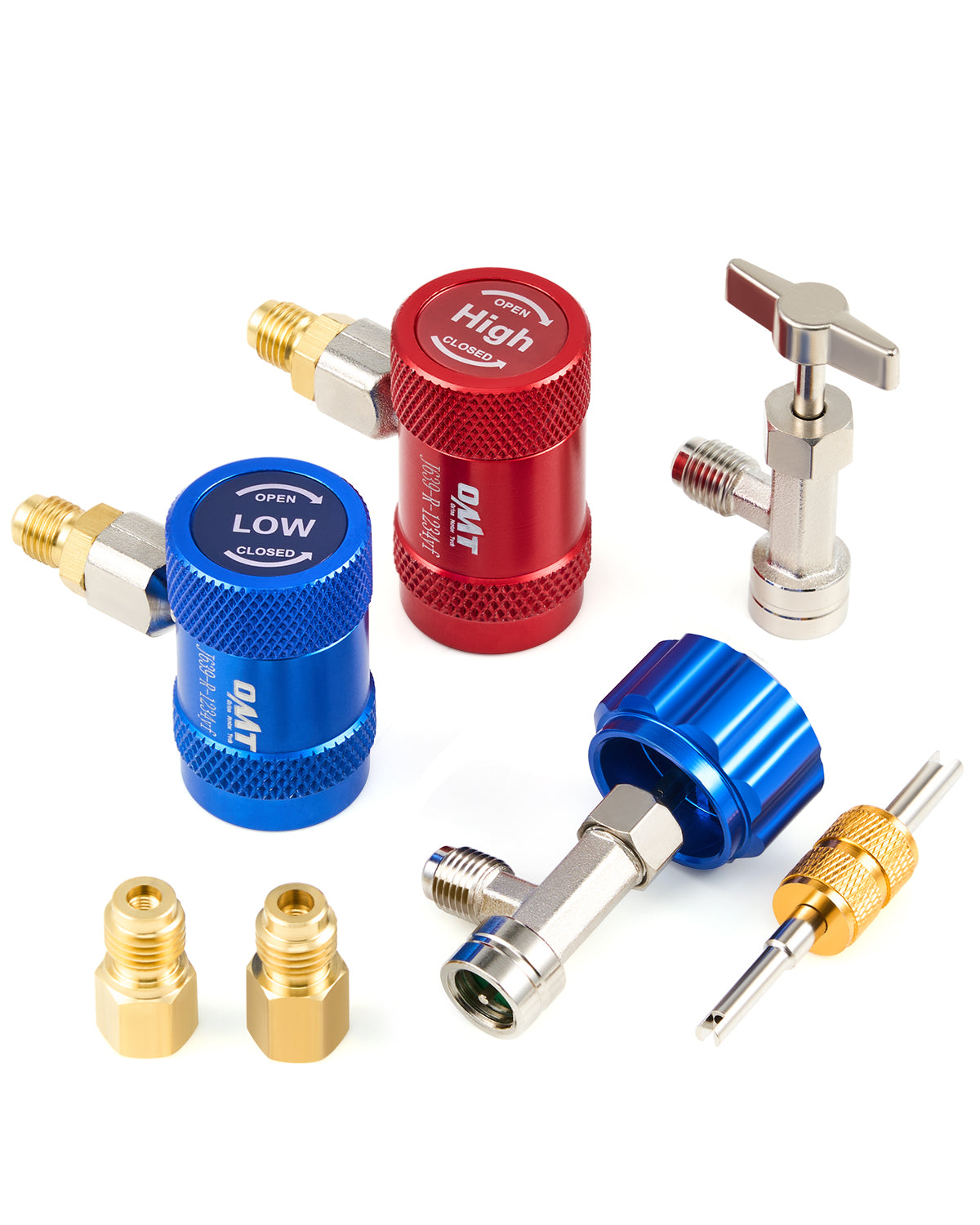 R1234yf Quick Couplers Set, R1234yf Adapter Tool Kit with Self-Sealing ...