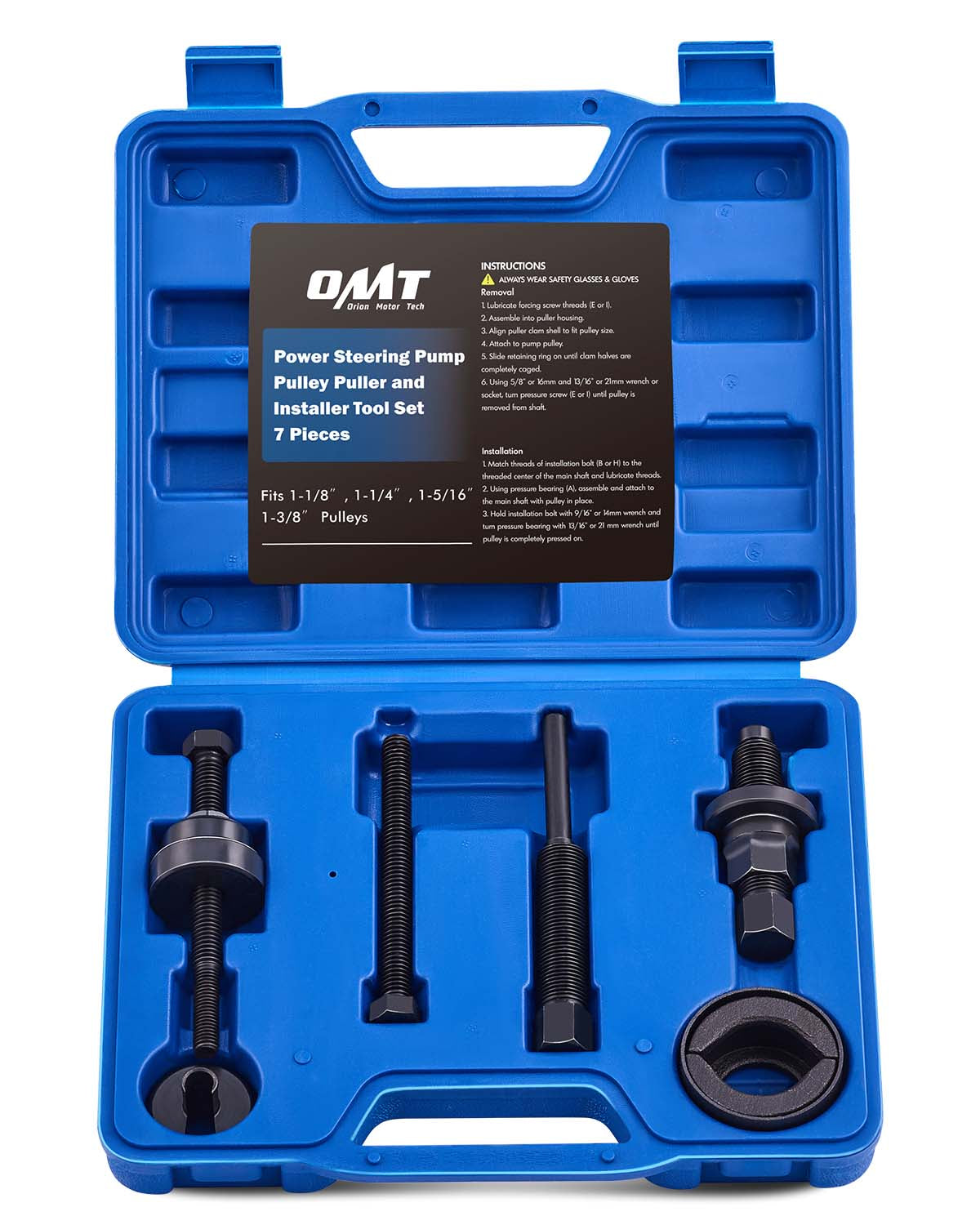 Heavy Duty Bearing Splitter Tool Kit with Blue Case - OMT – OrionMotorTech