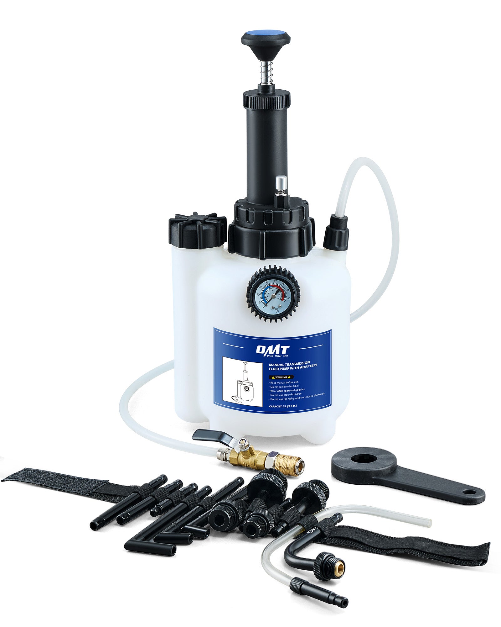Pressure Brake Bleeder with Hose and European Adapter 2.5L - OMT ...