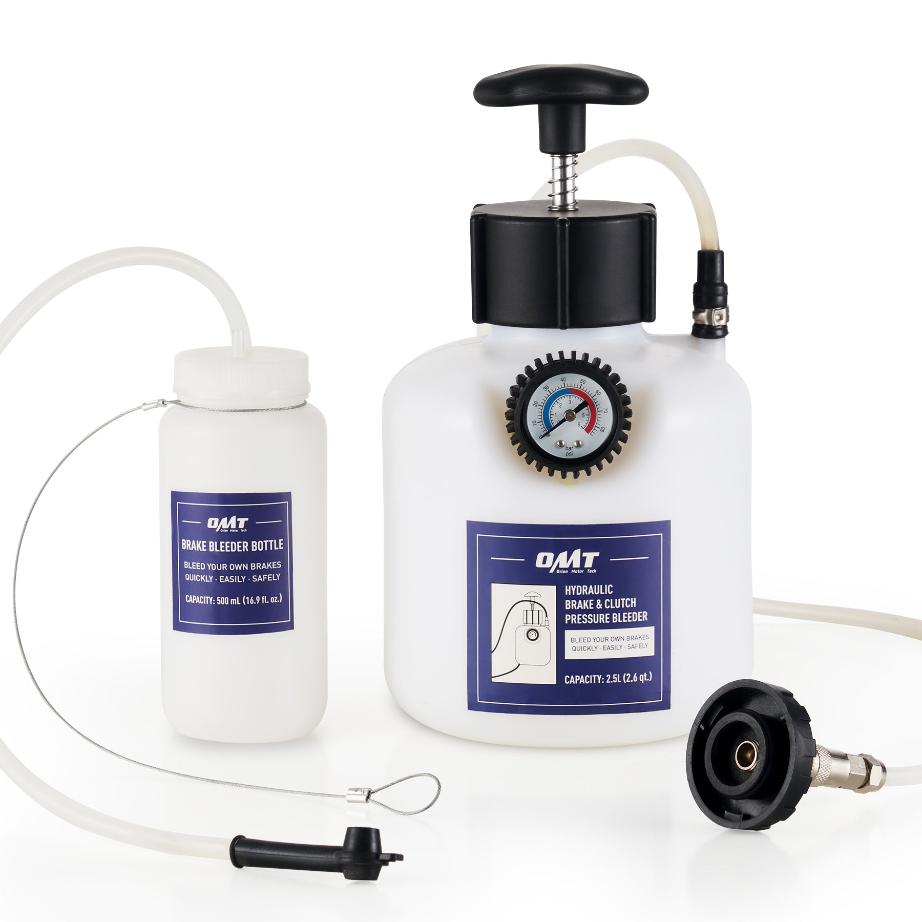 Pressure Brake Bleeder with Hose and European Adapter 2.5L - OMT ...