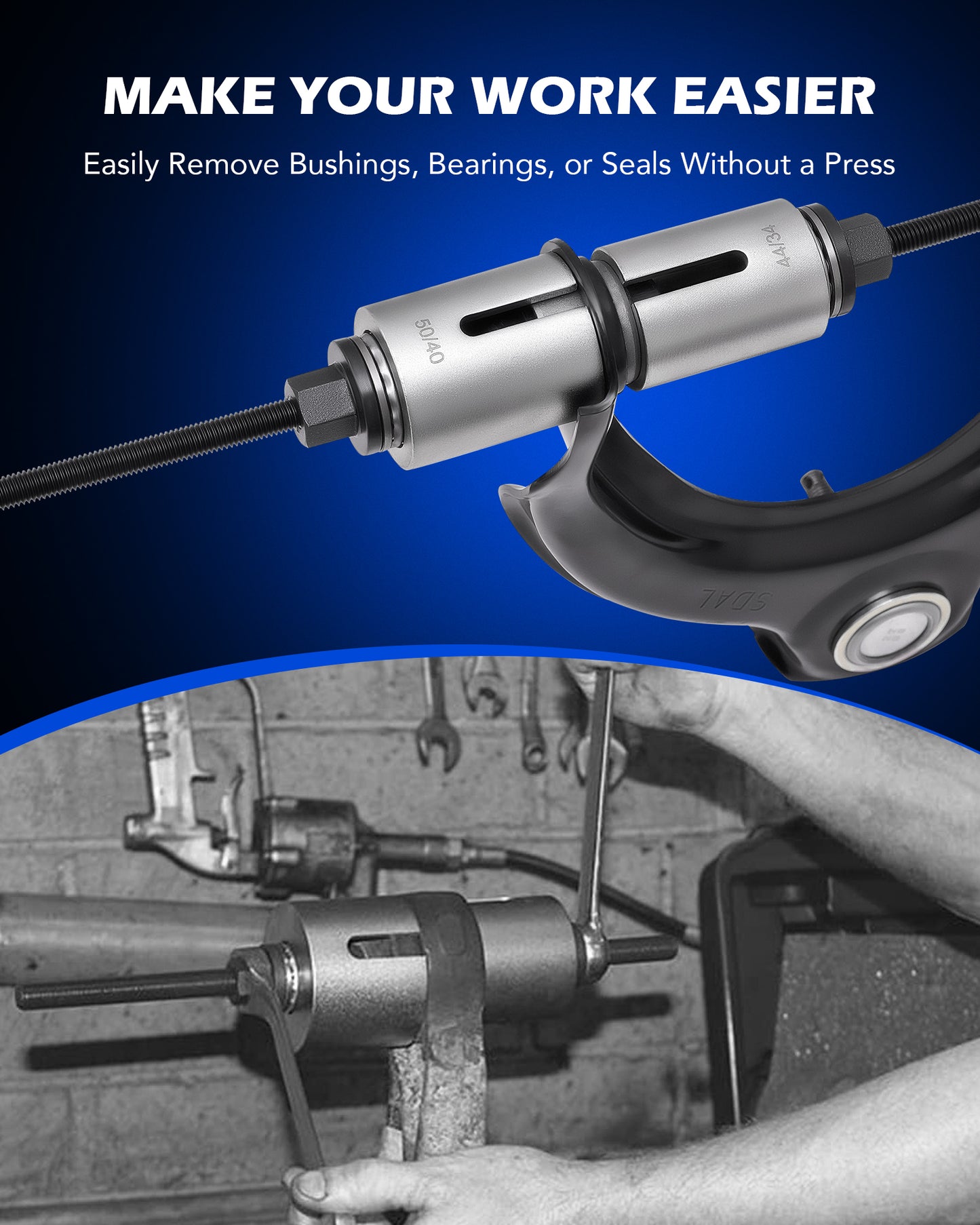 Bearing Puller Tool Kit，24pcs Bearing Press Kit - Orion Motor Tech ...