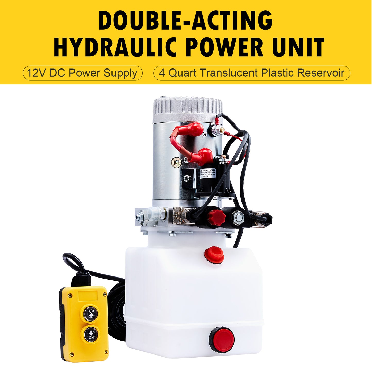 Hydraulic Power Unit,Single Acting 12V DC 10 Quart Hydraulic Pump ...