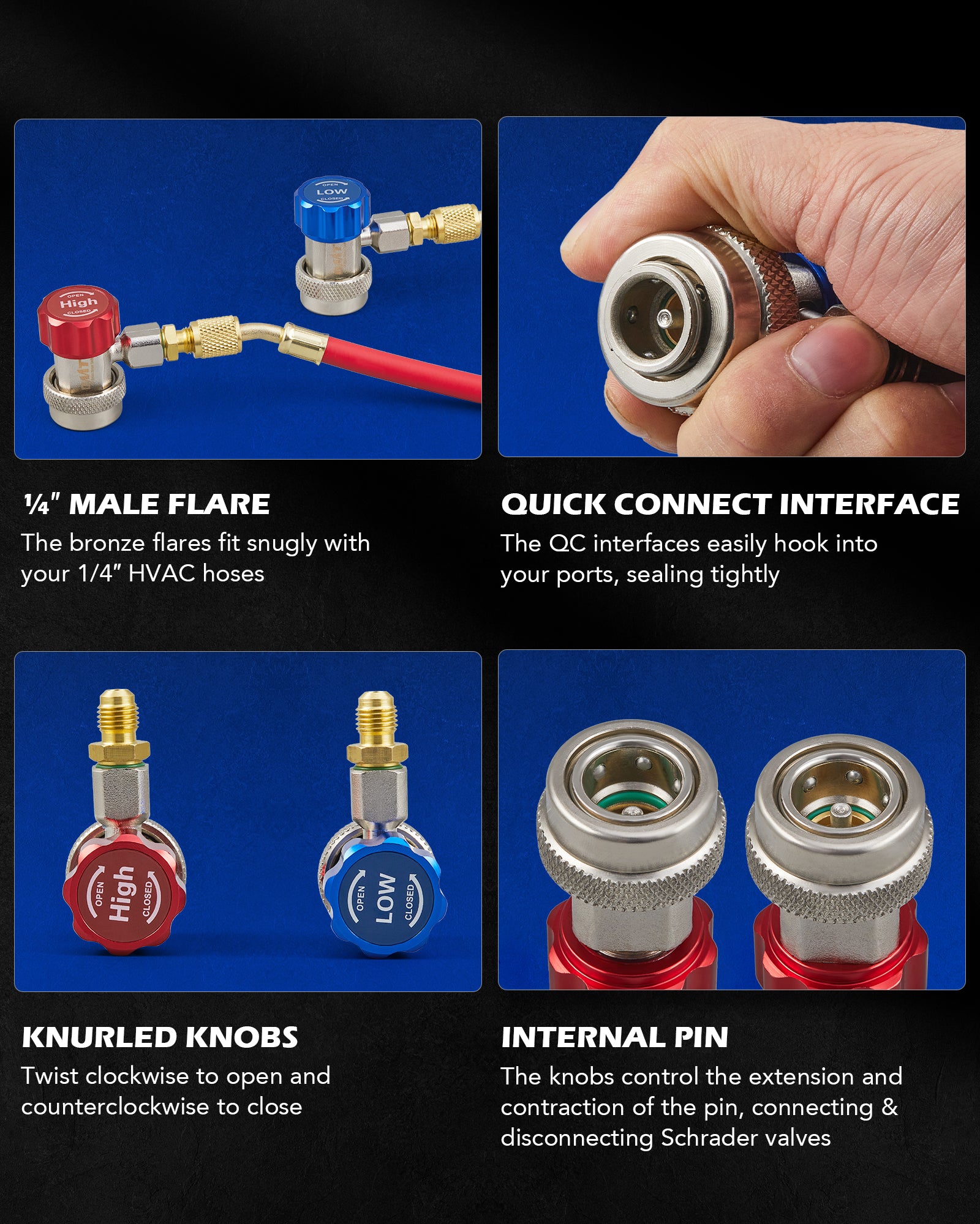 R134a Quick Coupler Adapter, Adjustable R134a Adapters and AC Hose Fit ...