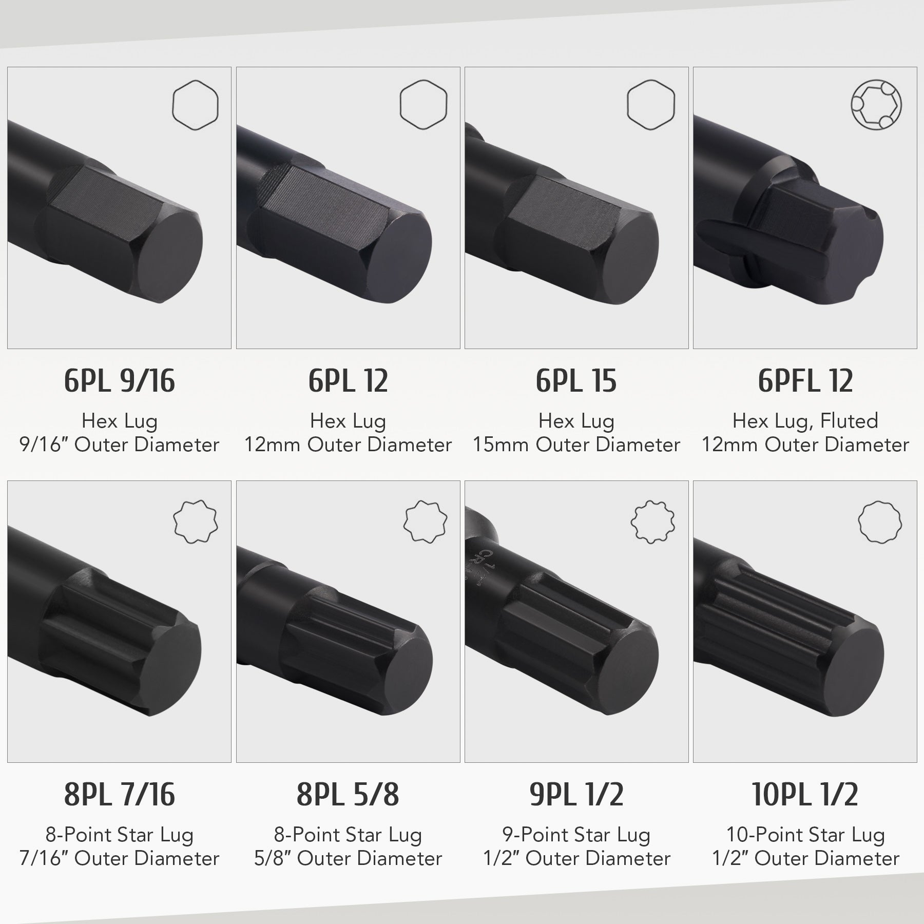 16 Piece Locking Lug Nut Remover Kit - Orion Motor Tech – OrionMotorTech