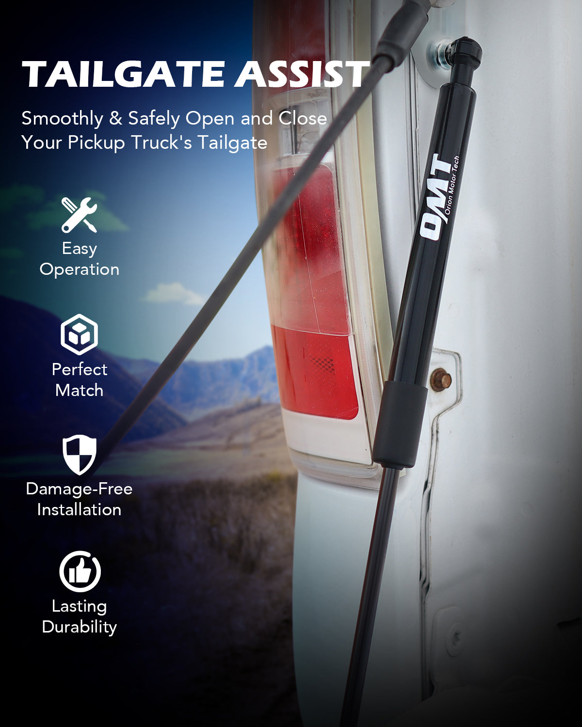 Truck Tailgate Assist, Pickup Tailgate Lift Assist Kit, Heavy Duty Tai ...