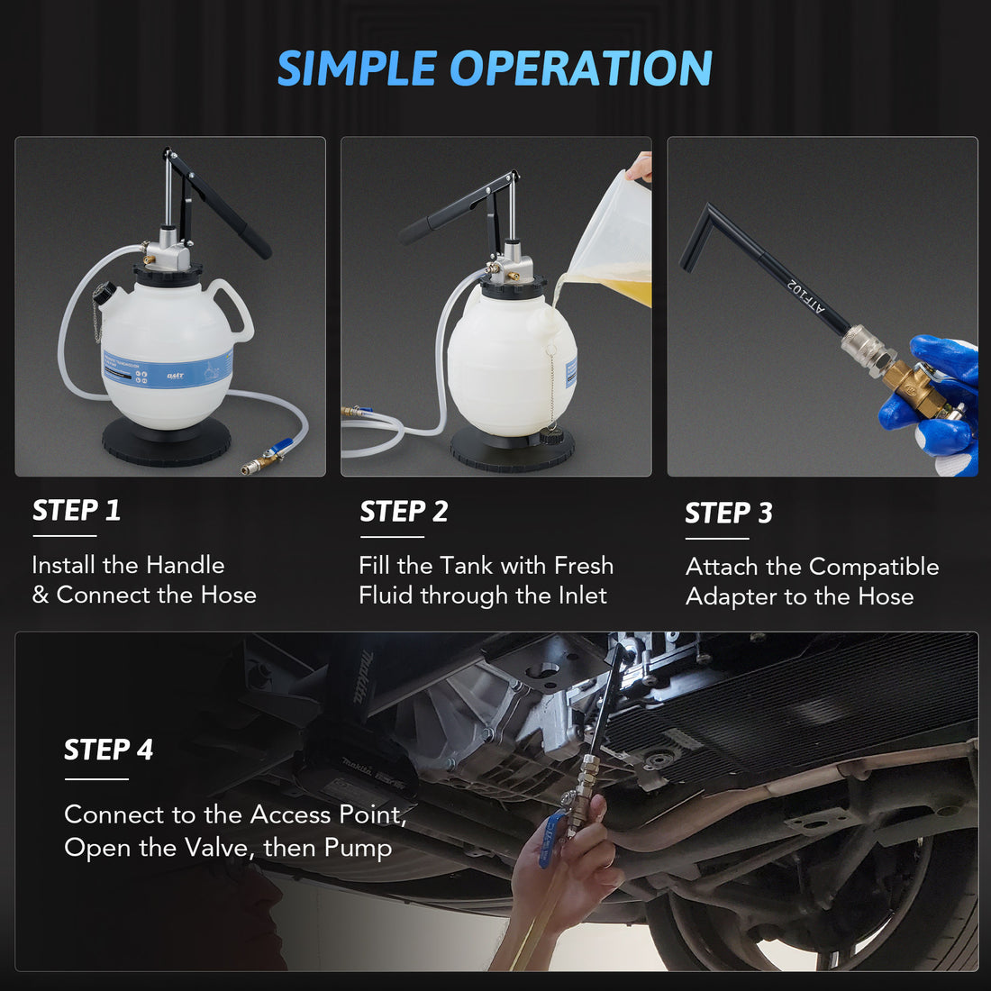 Transmission Fluid Pump with 15 ATF Adapters 7.5L - OMT – OrionMotorTech