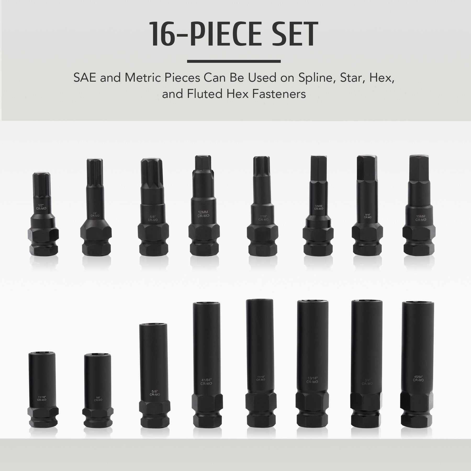 16 Piece Locking Lug Nut Remover Kit - Orion Motor Tech – OrionMotorTech