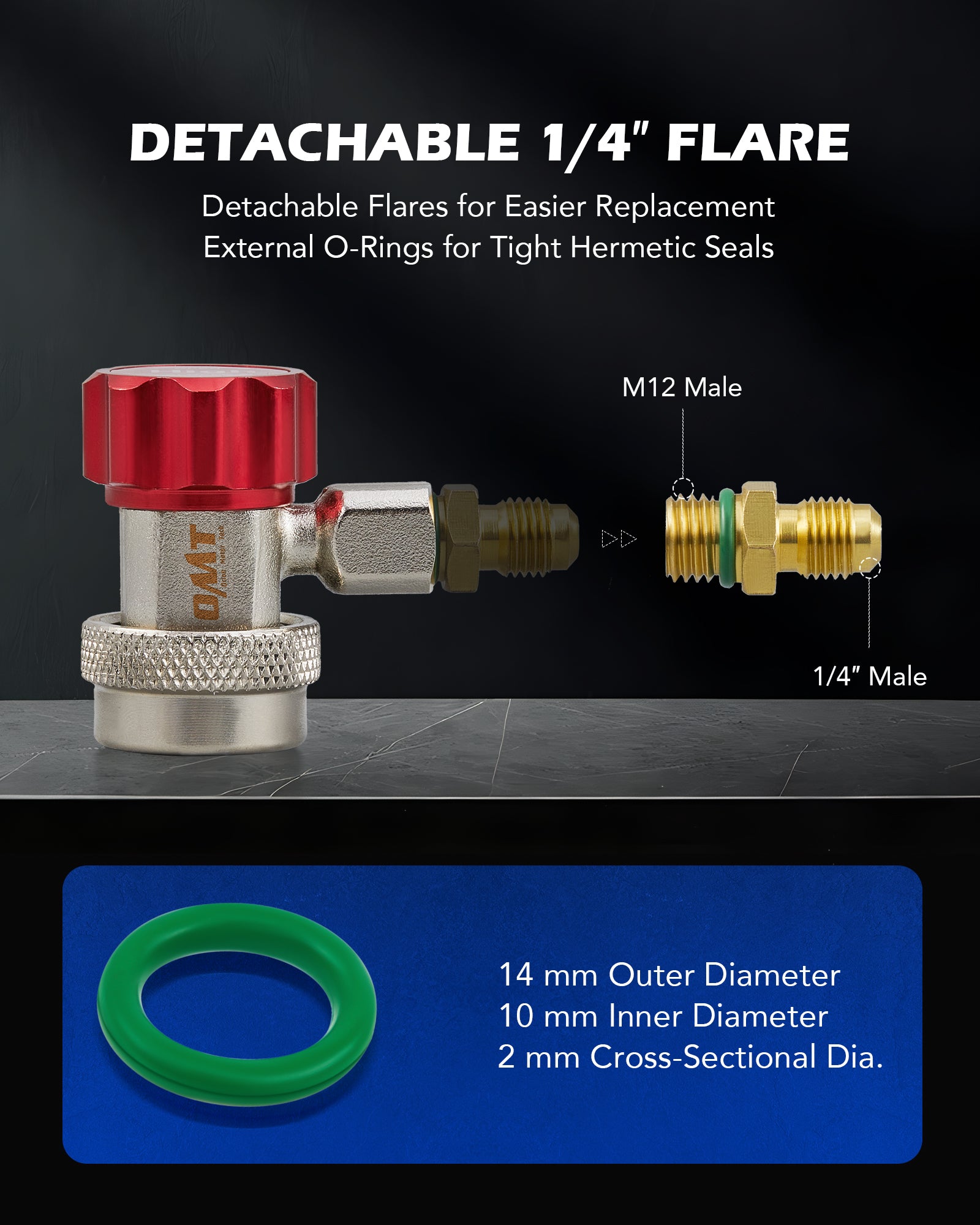 R134a Quick Coupler Adapter, Adjustable R134a Adapters and AC Hose Fit ...
