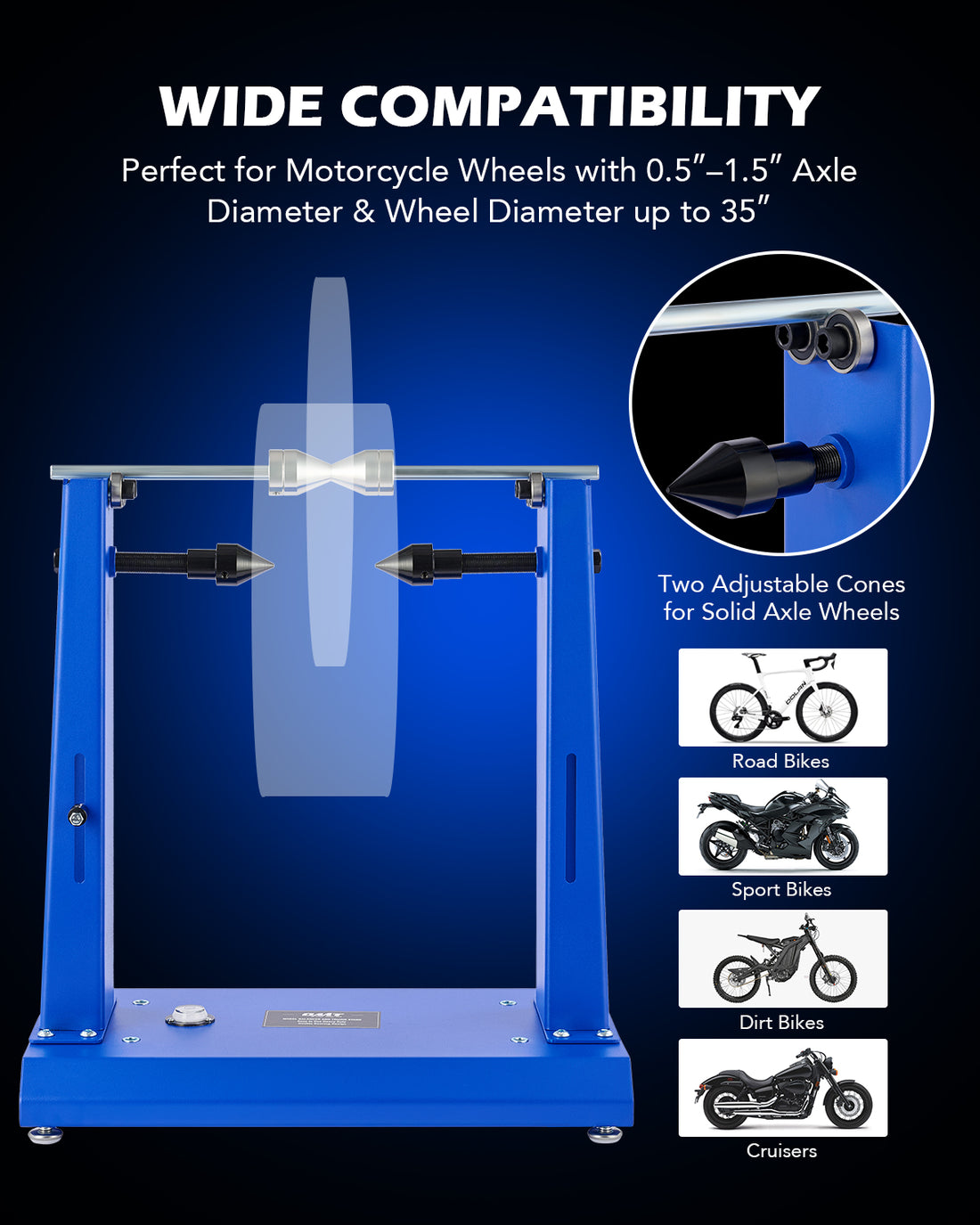 Motorcycle Wheel Balancer & Truing Stand - Orion Motor Tech ...