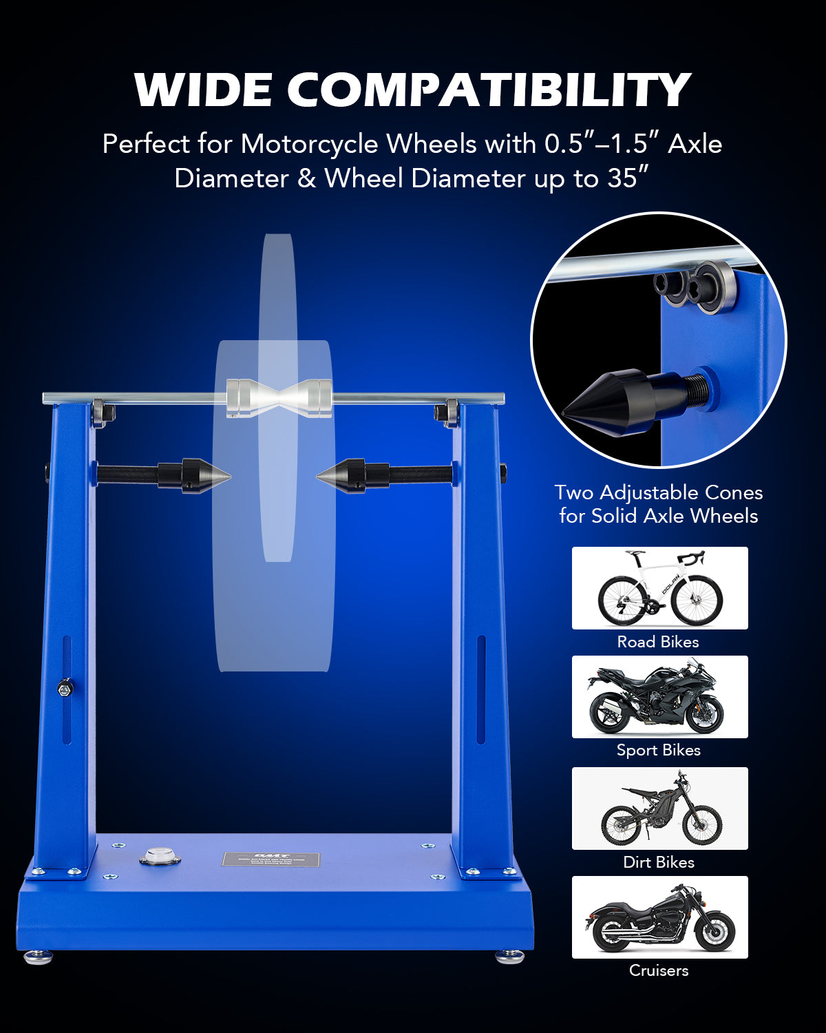 Motorcycle Wheel Balancer & Truing Stand - Orion Motor Tech ...