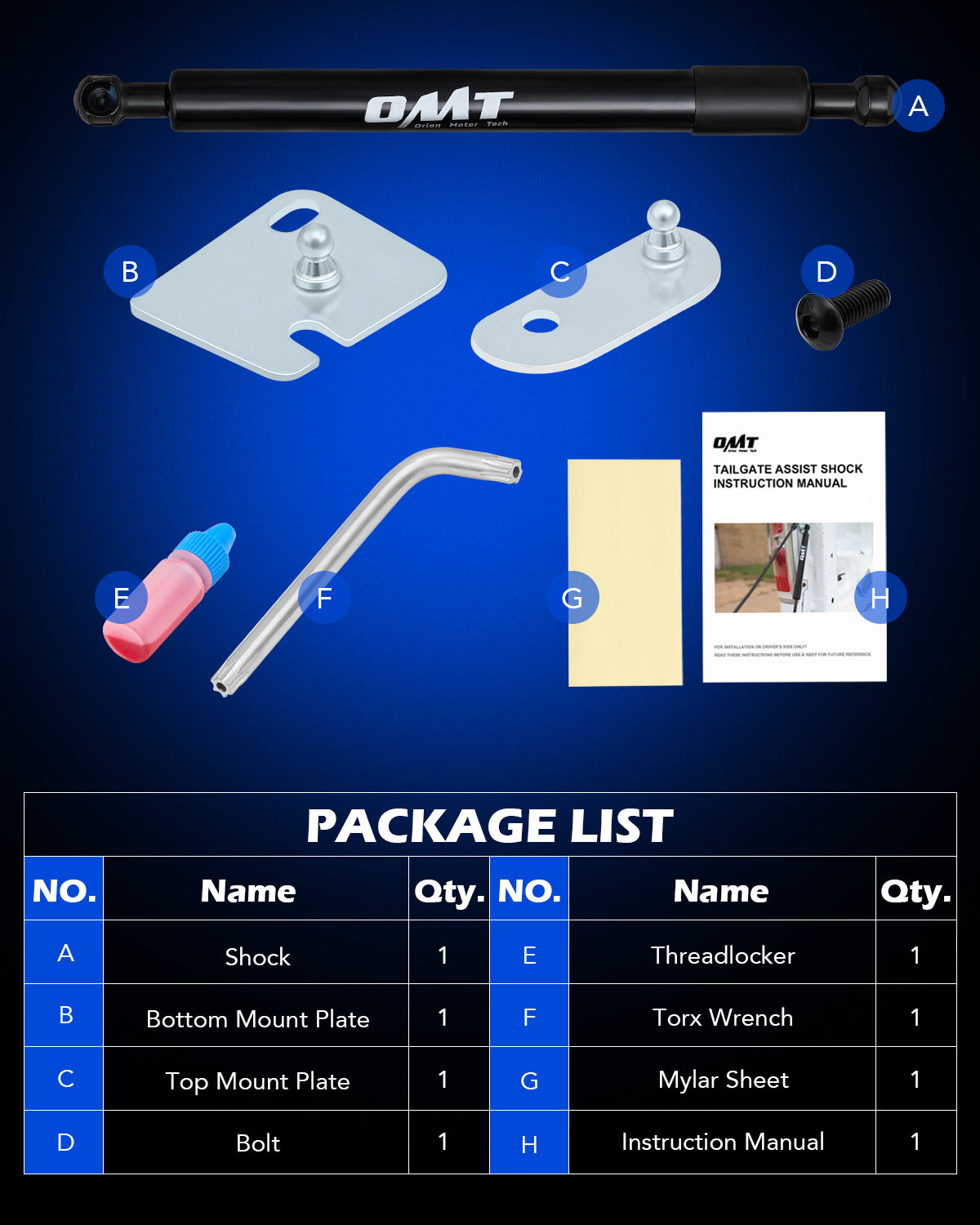 Truck Tailgate Assist, Pickup Tailgate Lift Assist Kit, Heavy Duty Tai ...