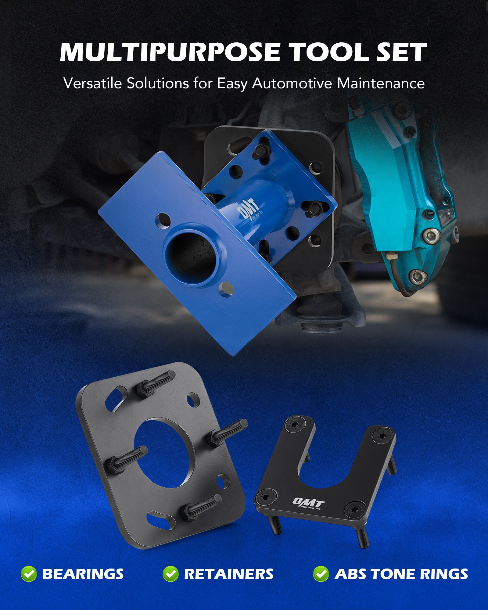 Heavy Duty Bearing Splitter Tool Kit with Blue Case - OMT – OrionMotorTech