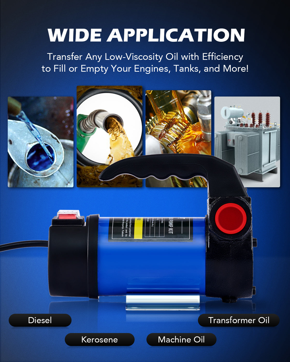 Fuel Transfer Pump,12V 12 gpm Portable Electric Fuel Pump - OMT ...