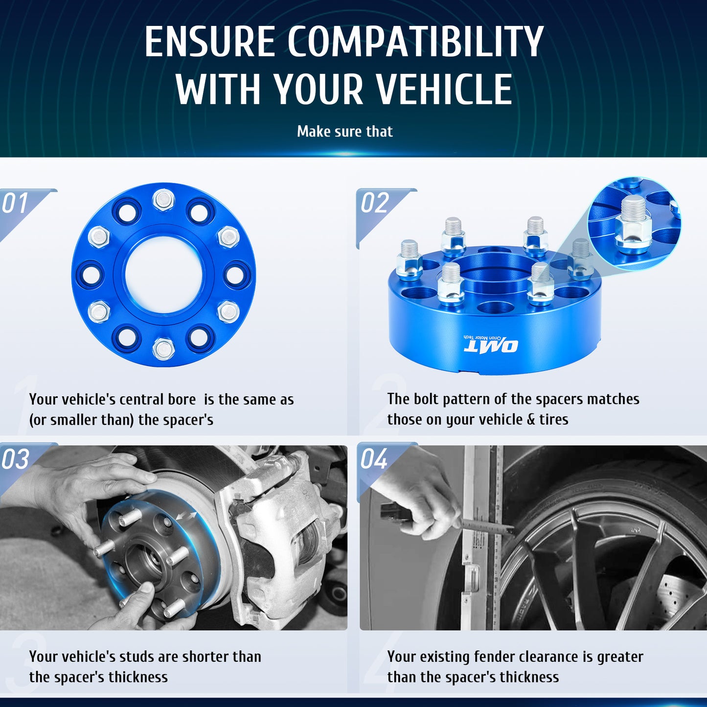 Wheel Spacers,2 Inch 6x5.5 Wheel Adapters - Orion Motor Tech ...