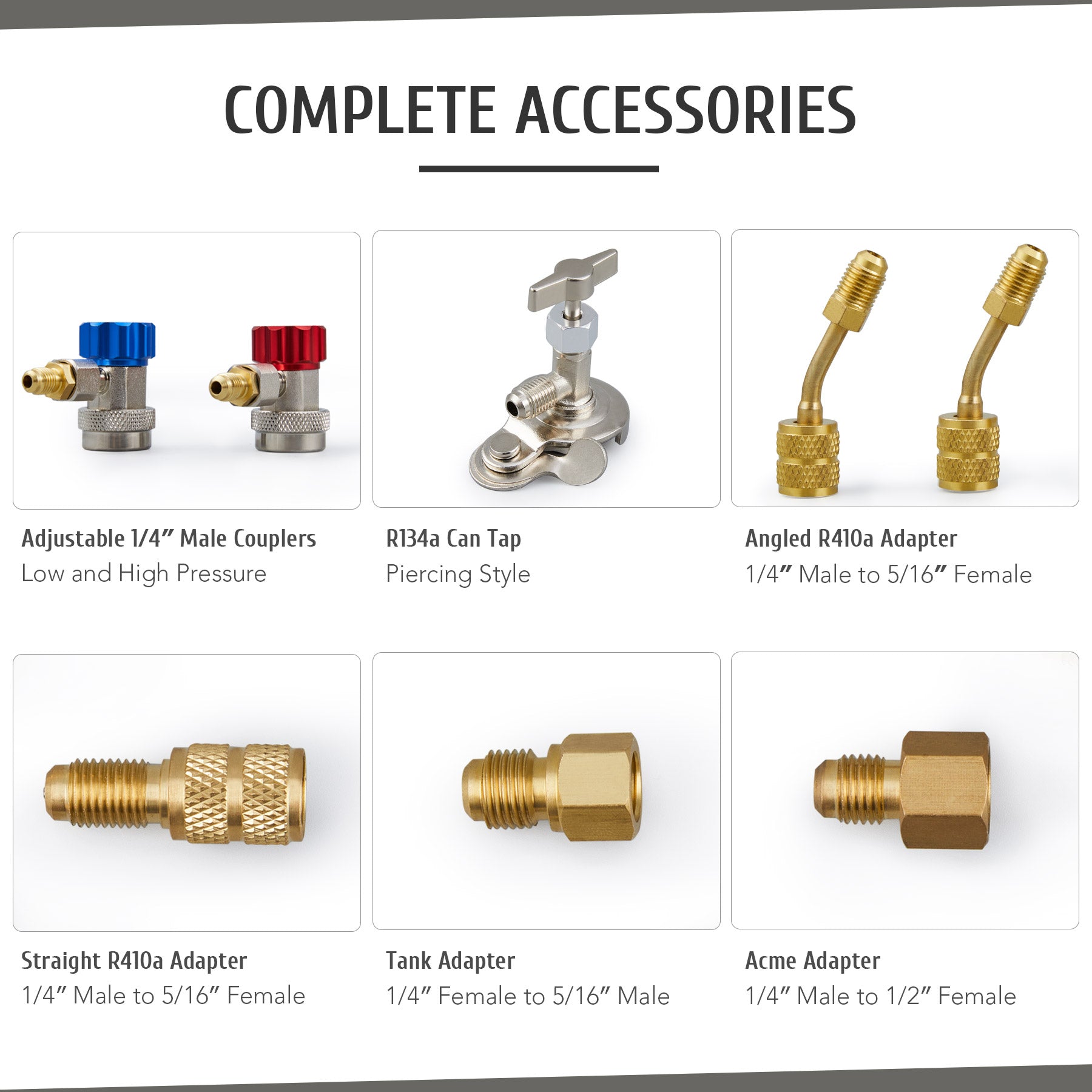 AC Manifold Gauge Set,4 Way Automotive AC Tool Kit - Orion Motor Tech – OrionMotorTech