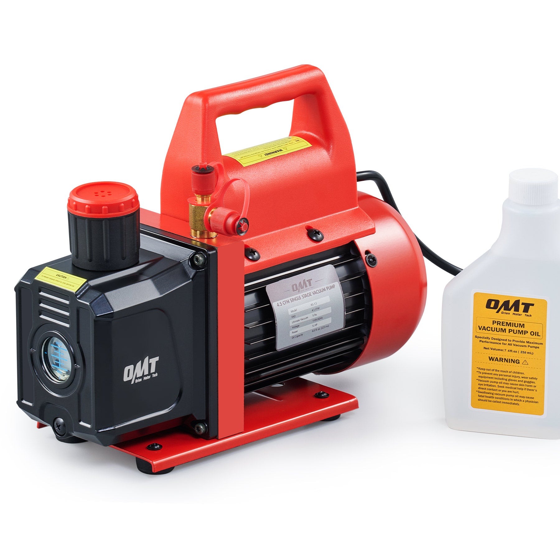 4.5cfm 1/3hp 110V HVAC Vacuum Pump - Orion Motor Tech – OrionMotorTech