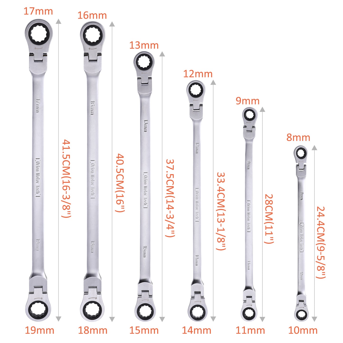 Gear Wrench，Extra Long Gear Ratcheting Wrench Set - Orion Motor Tech – OrionMotorTech