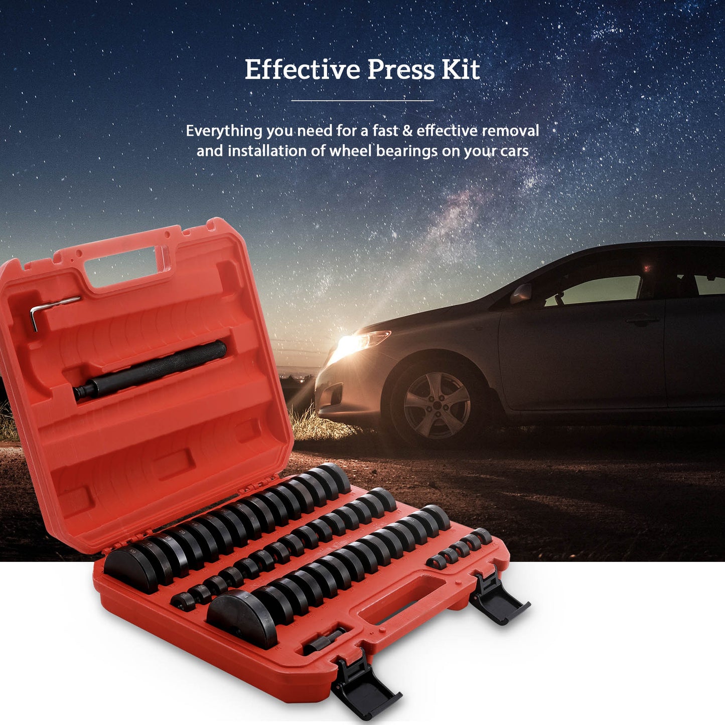 Custom Bushing Driver Set, 52pcs Bearing Race and Seal Tool Kit ...