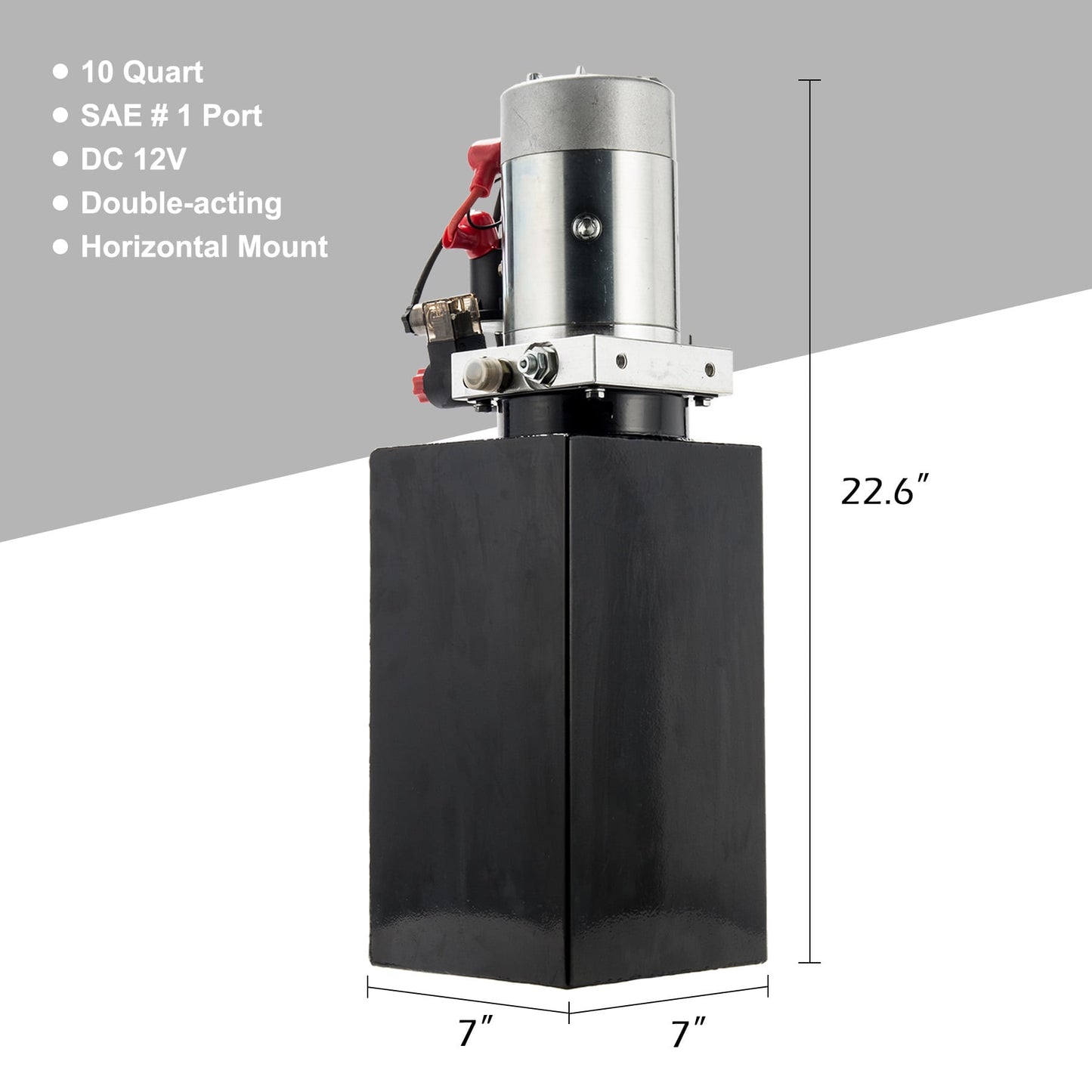 Hydraulic Pump,Double Acting 12V DC 10 Quart Hydraulic Power Unit ...