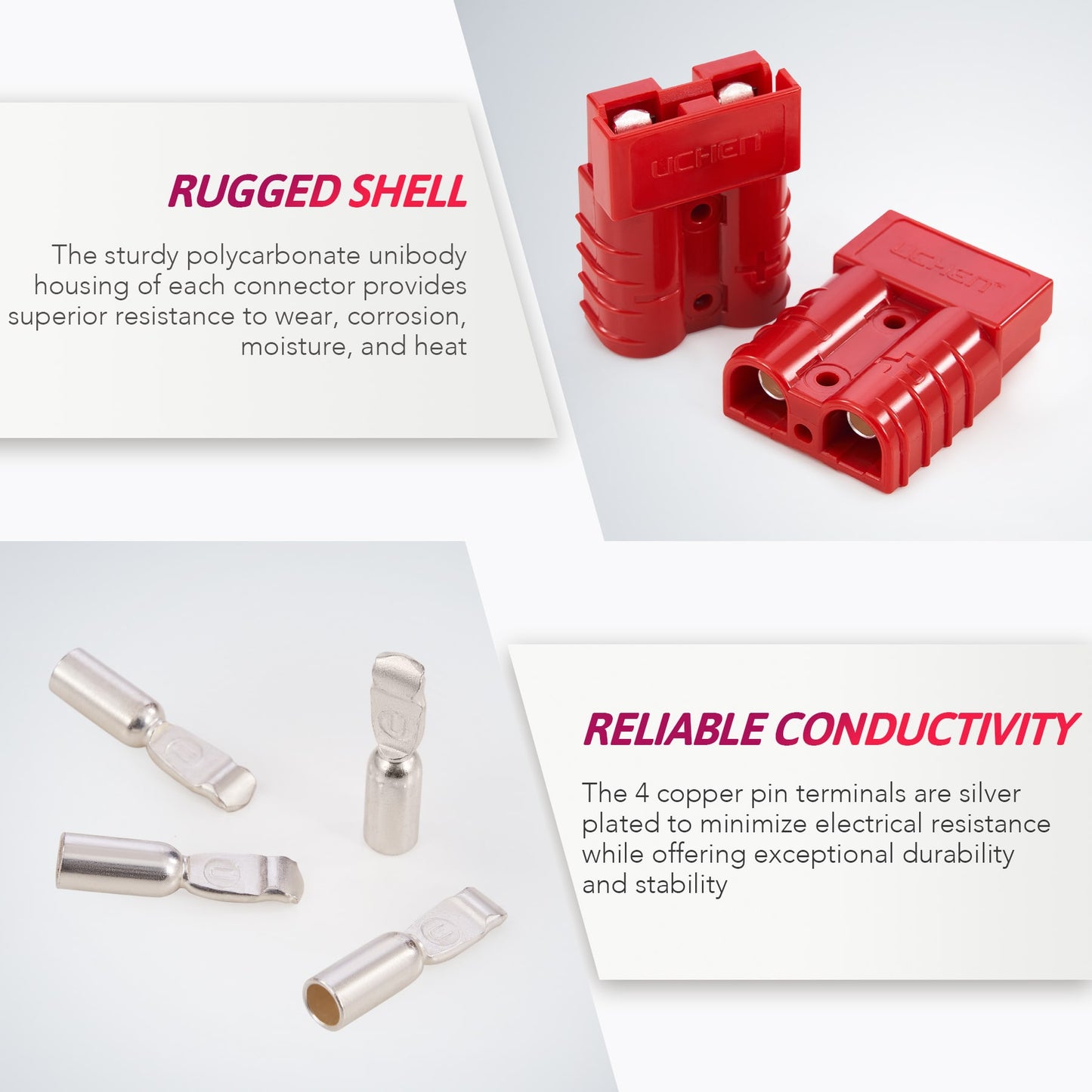 2pcs 6-12 Battery Quick Electrical Connector Wire Connector ...