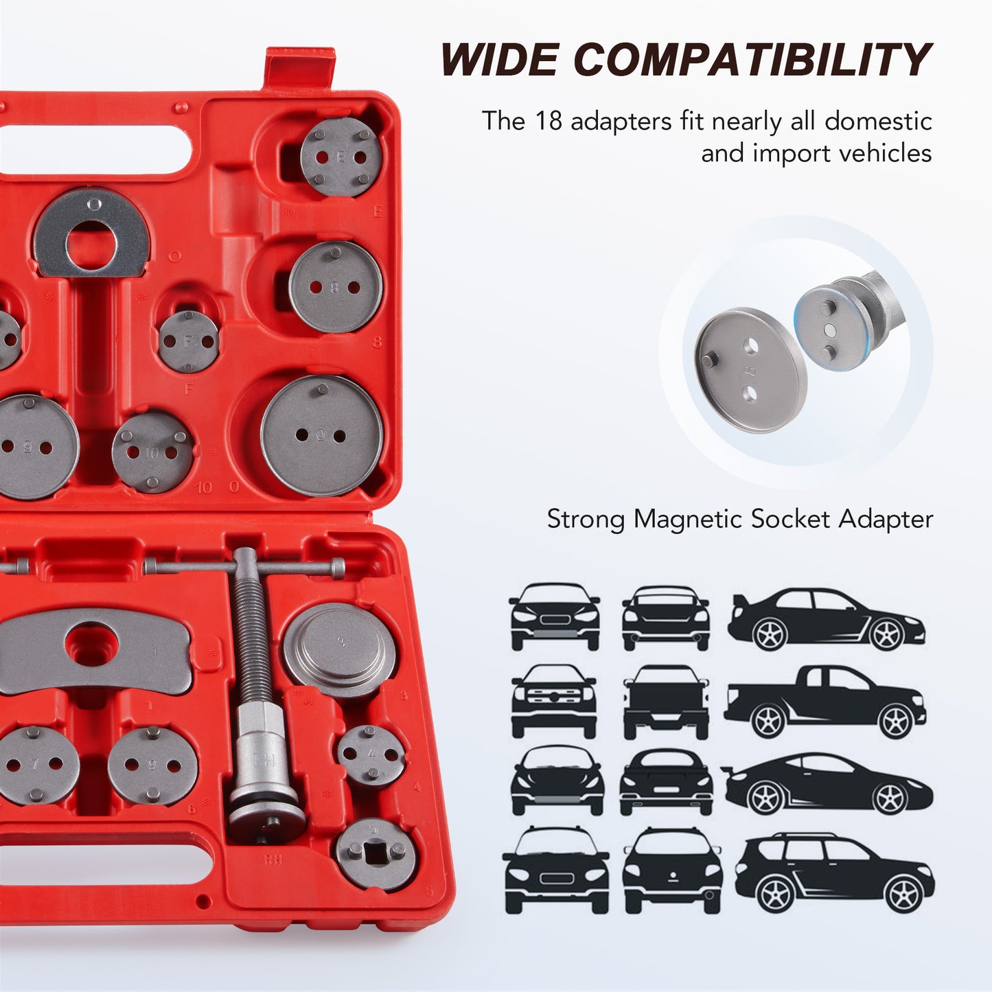 Brake Caliper Compression Tool Kit - Orion Motor Tech – OrionMotorTech