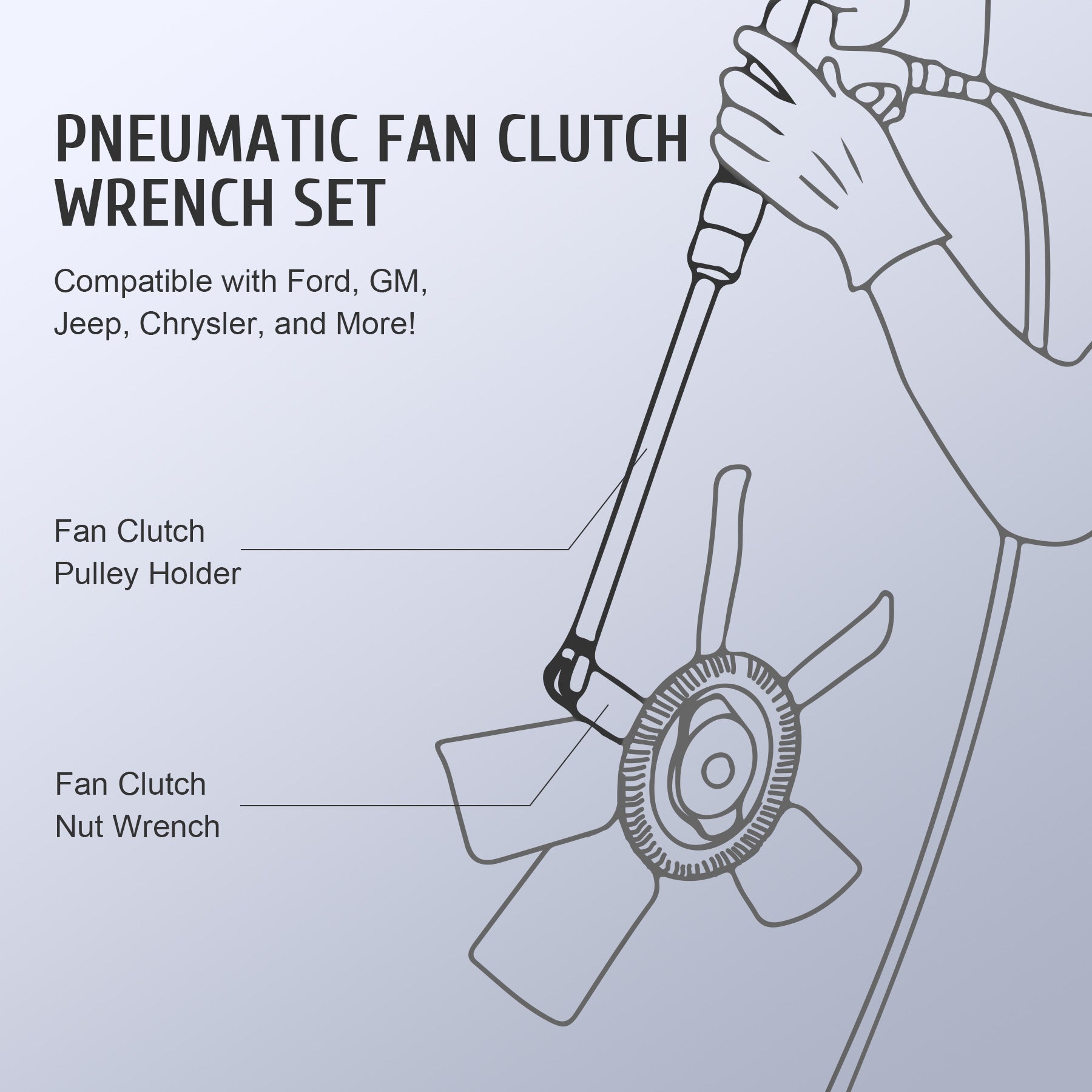 Clutch Wrench,8pcs Pneumatic Fan Clutch Wrench Set - OMT – OrionMotorTech