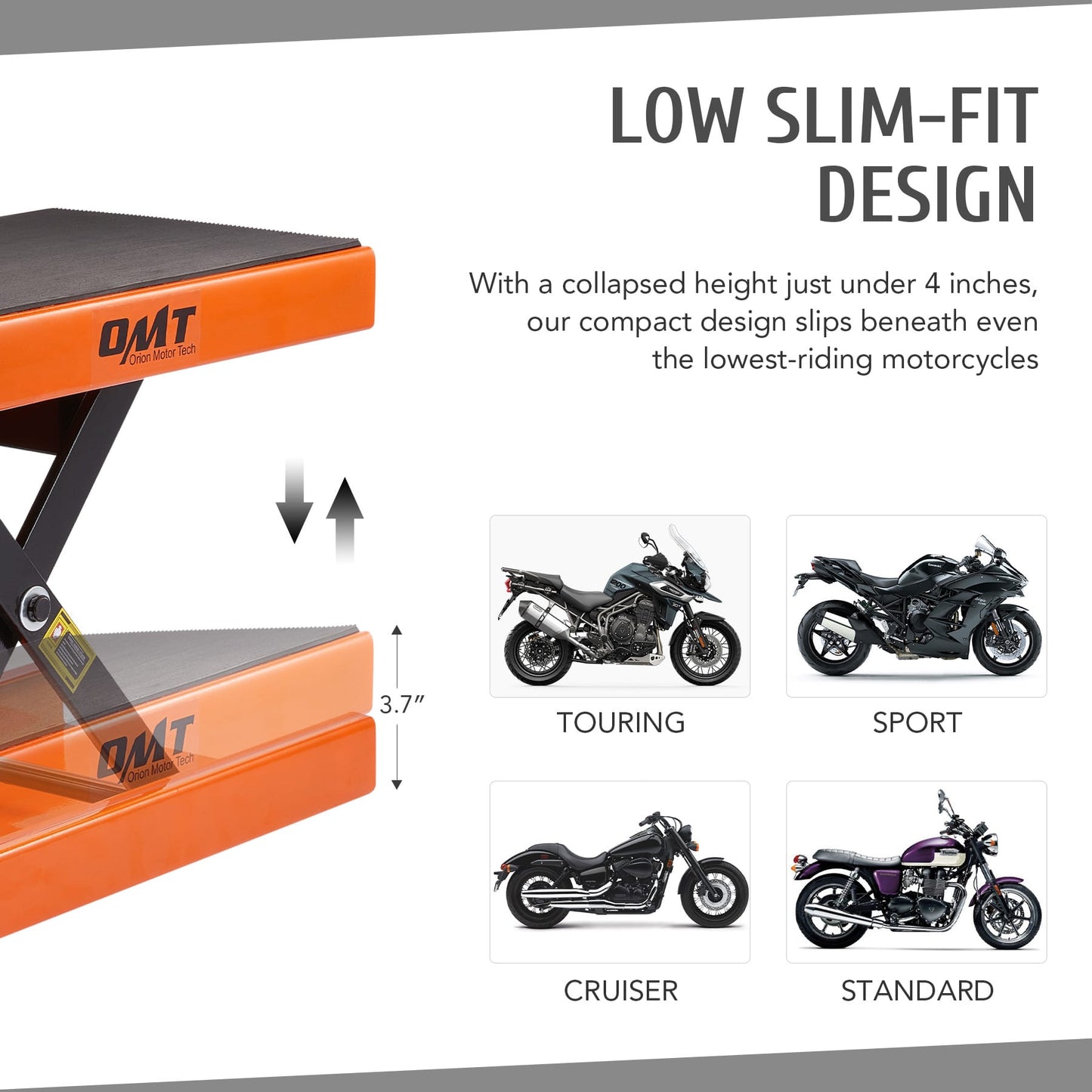 Motorcycle Lift,1100lb Mini Motorcycle Scissor Jack - Orion Motor Tech ...